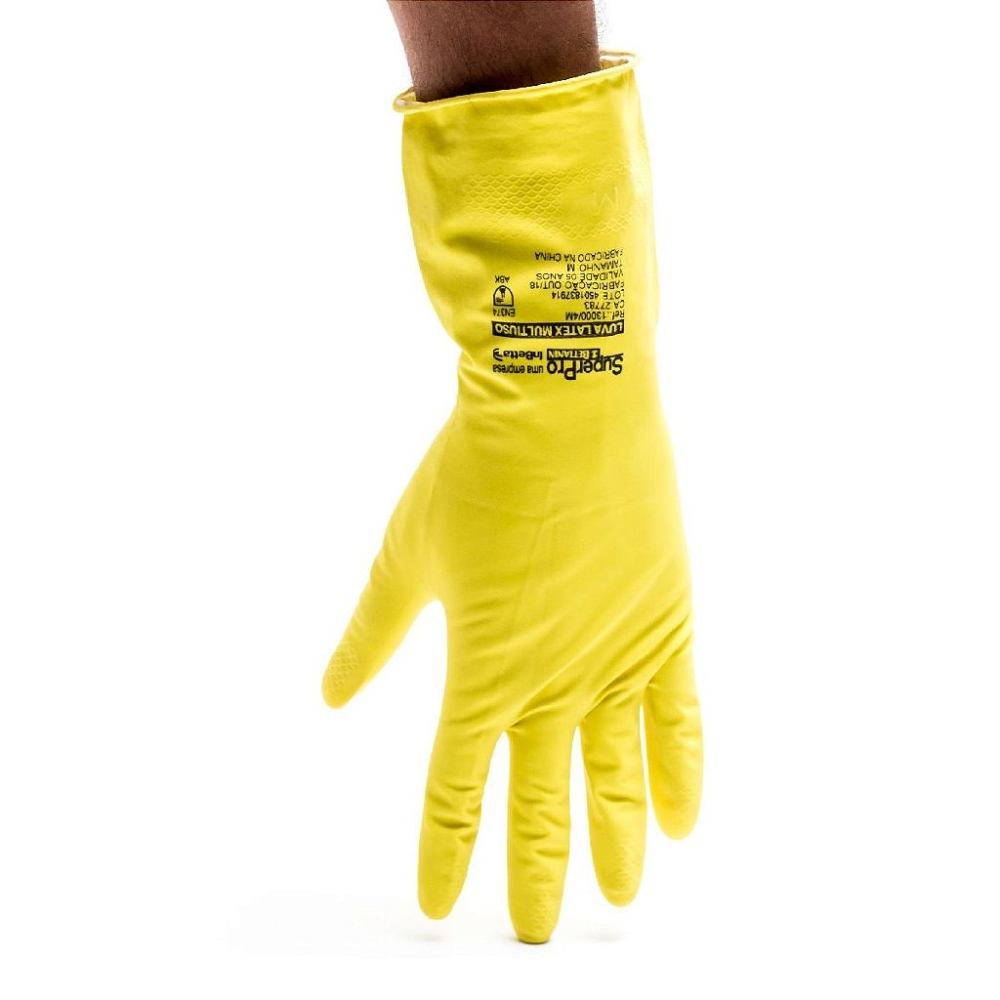 Luva Latex Multiuso M SuperPro | Lots Home Shop - Lots Home Shop